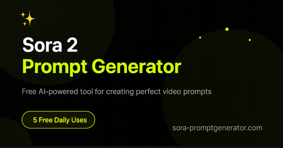 SoraGEN - Free Sora 2 Prompt Generator for AI Videos